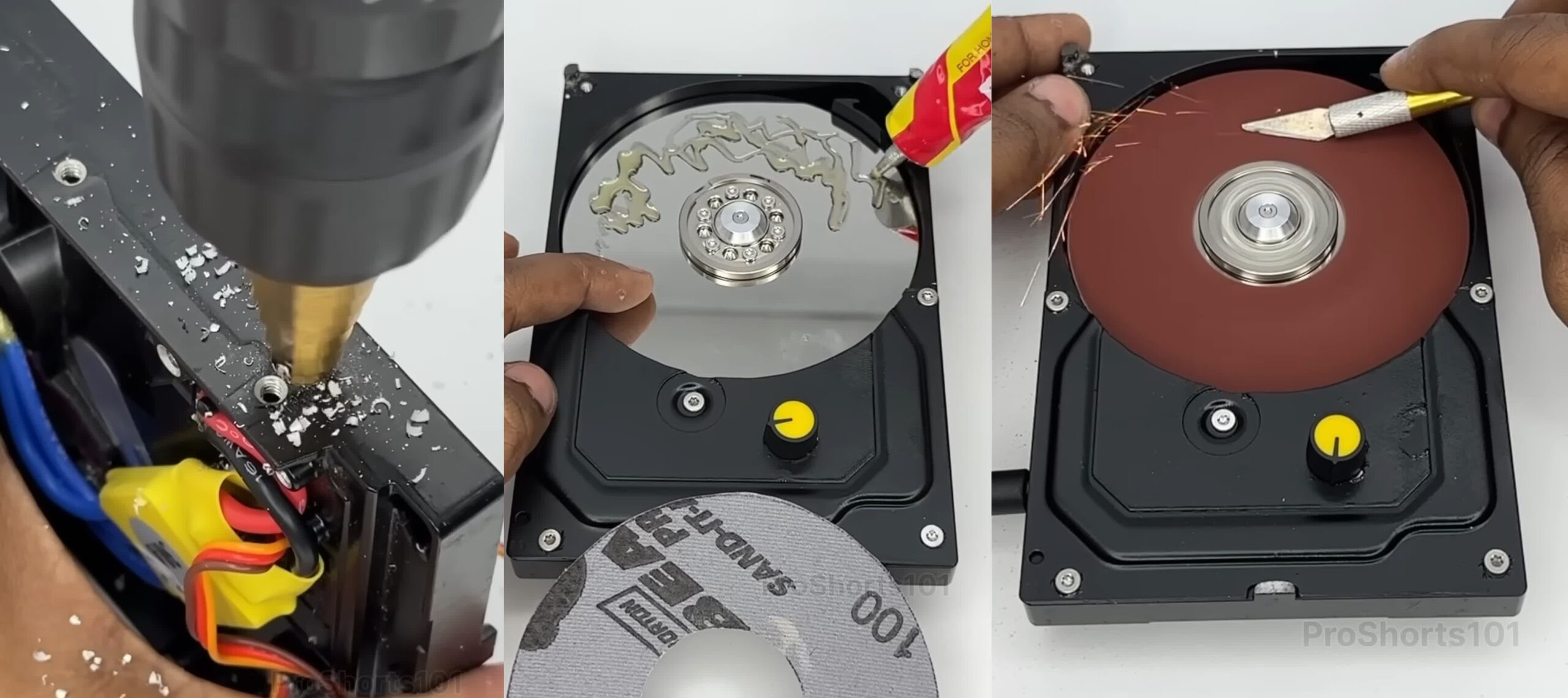 Resourful Modder transformă un HDD vechi într -un șlefuit de discuri ...